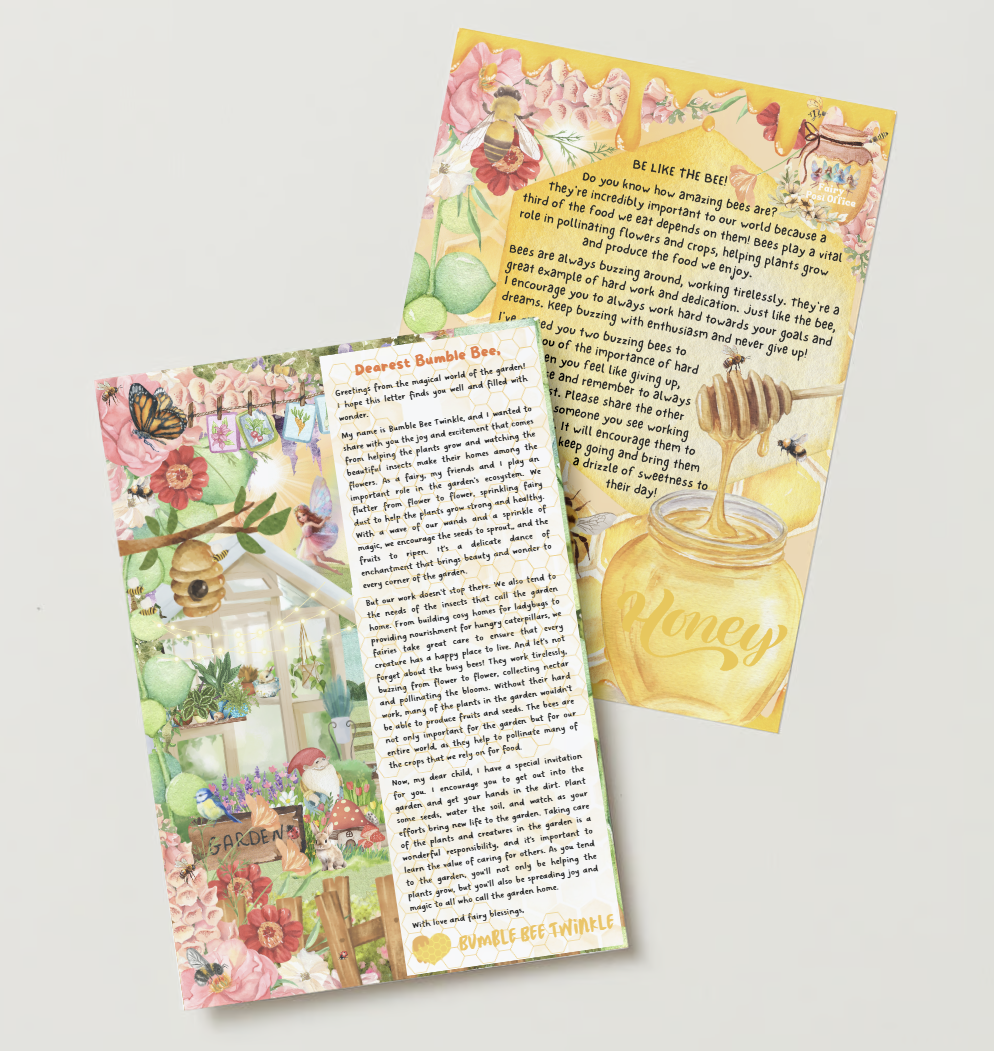 Hard Work Fairy Letter – Fairy Post Office